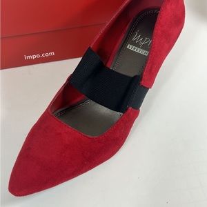 Impo | Shoes | Impo 75 Shoes Womans Red Pump Feels Like Suede Has Wide ...